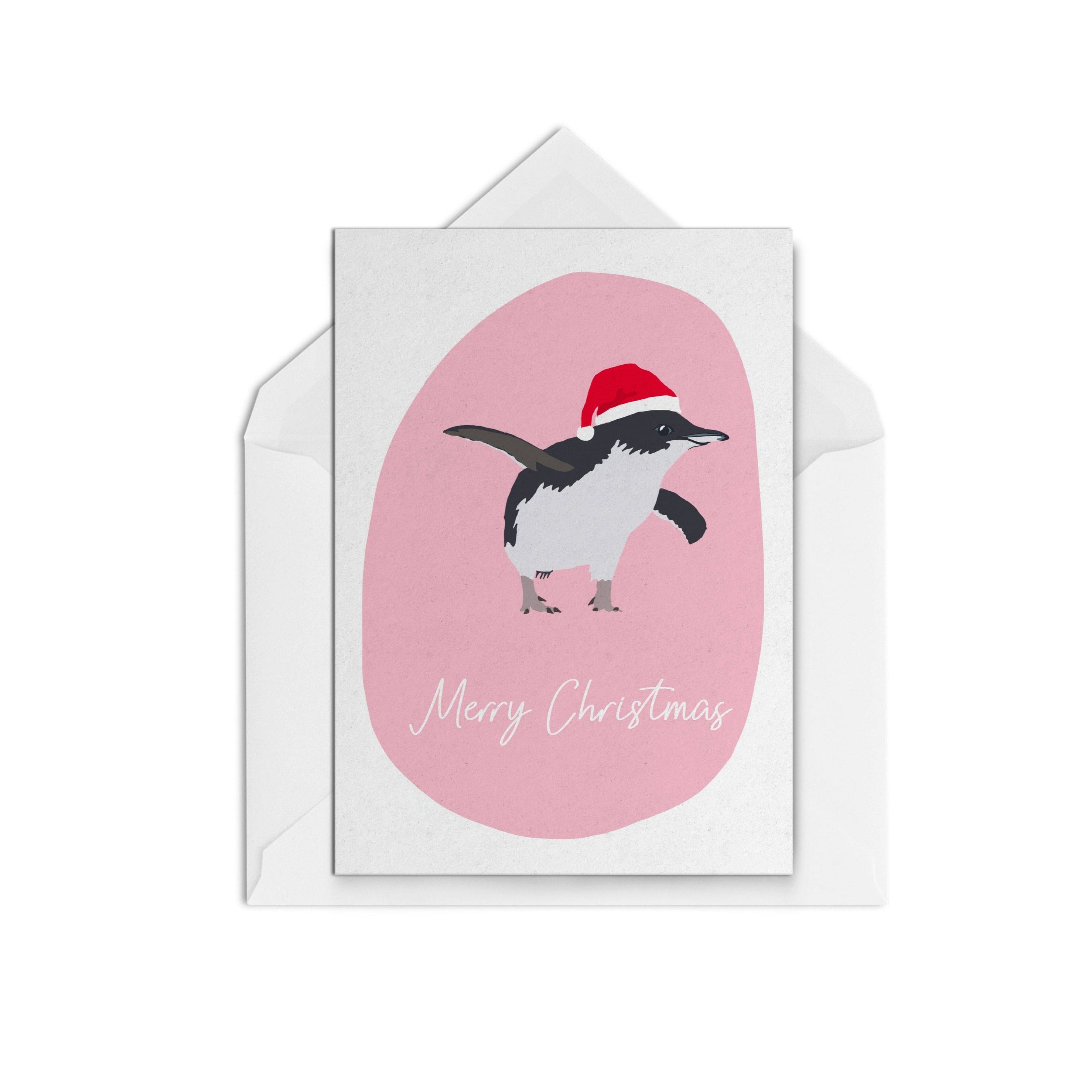 Pink Penguin NZ Christmas Greeting Card – The Paper People Greeting Cards