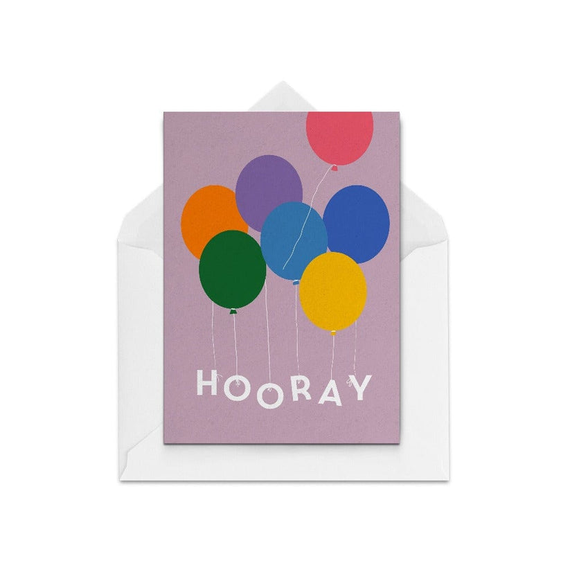 Hooray! balloons Birthday Card – The Paper People Greeting Cards