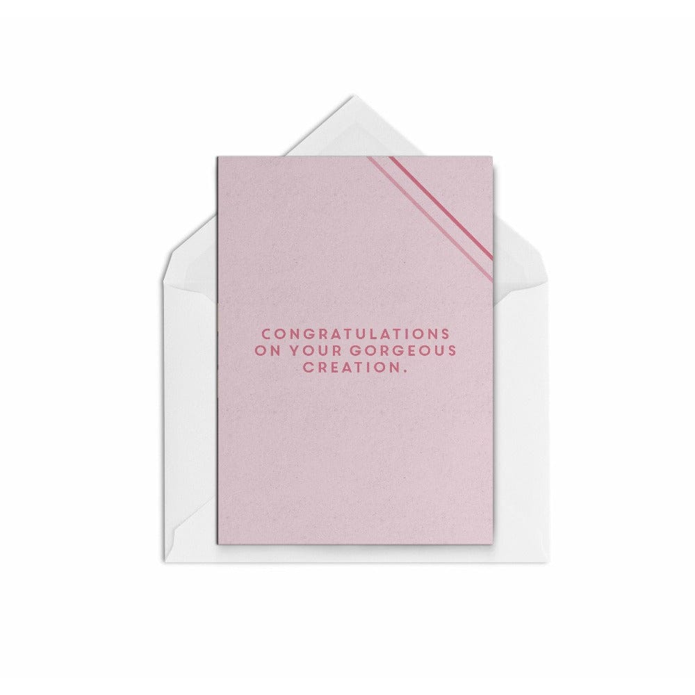 Gorgeous Creation Pink Greeting Card – The Paper People Greeting Cards
